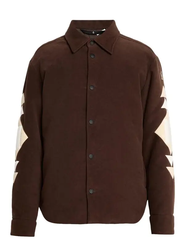 Moncler Valley Giubbutto Down Shirt Jacket - Brown