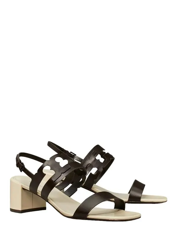 Tory Burch Ines Heeled Sandal - Cocoa/light Cream