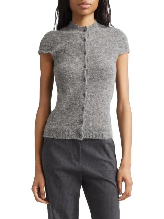 Paloma Wool Refian Cap-sleeve Alpaca-blend Cardigan - Grey
