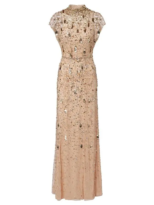 Jenny Packham Sylvie Embellished Gown - Pink