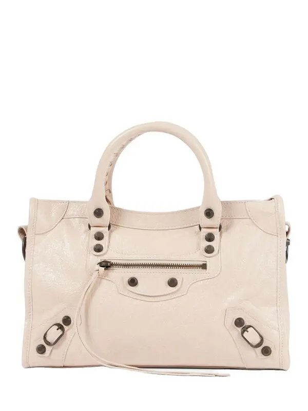 Balenciaga Le City Small Leather Tote Bag - Beige