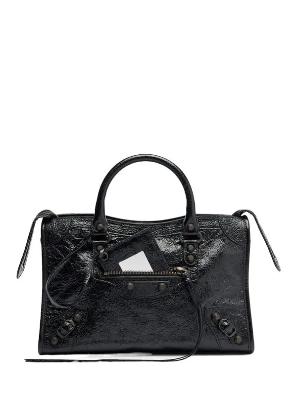 Balenciaga Le City Small Leather Tote Bag - Black