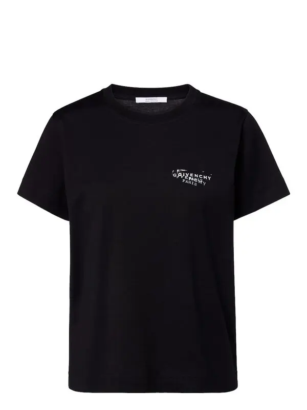 Givenchy Logo Cotton Jersey T-shirt - Black