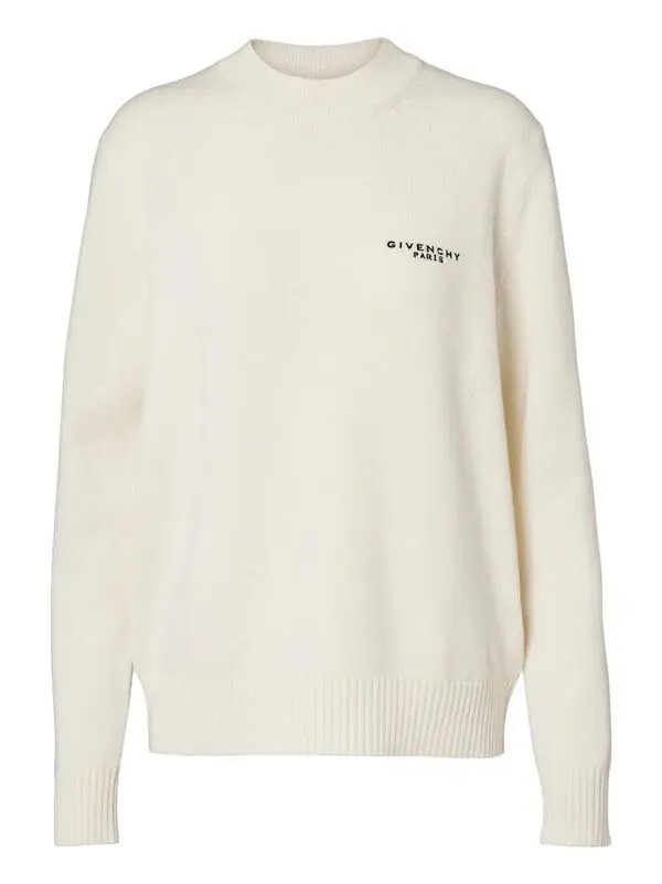 Givenchy Logo Wool And Cashmere Sweater - White
