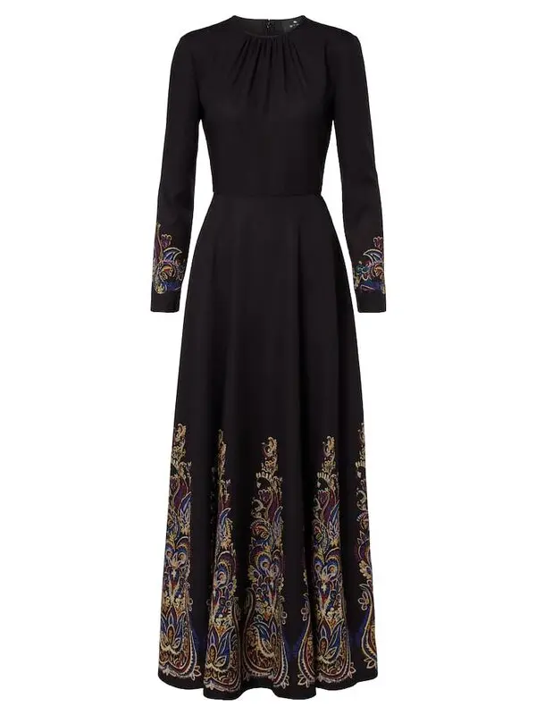 Etro Paisley Maxi Dress - Black