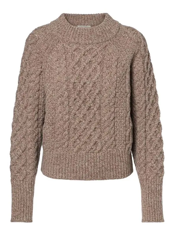 EMILIA WICKSTEAD Emory Cable-knit Wool Sweater - Beige