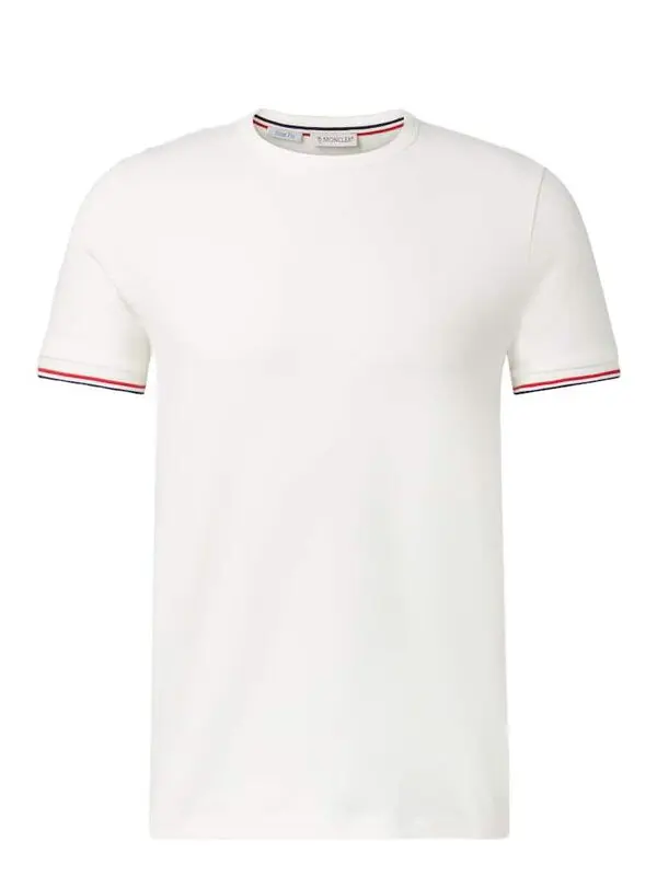 Moncler Cotton-blend Jersey T-shirt - White