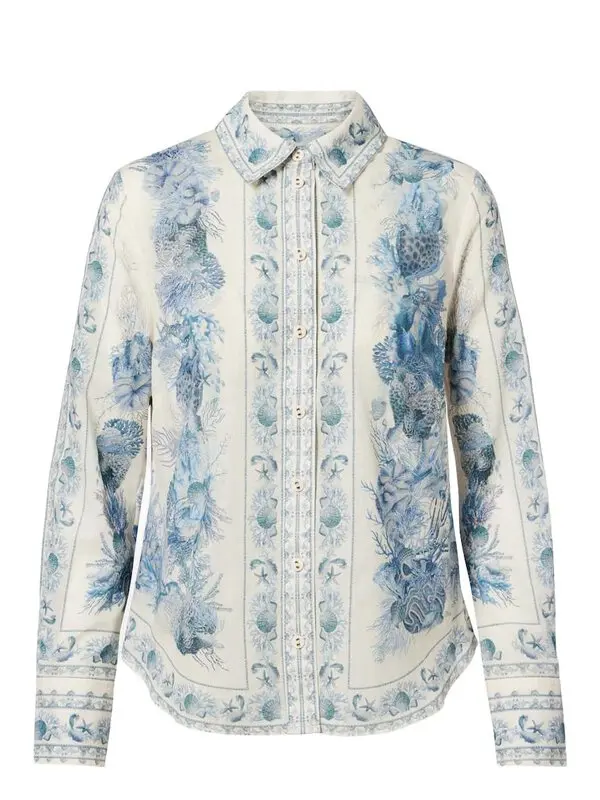 Zimmermann Wanderlust Cotton Shirt - Blue