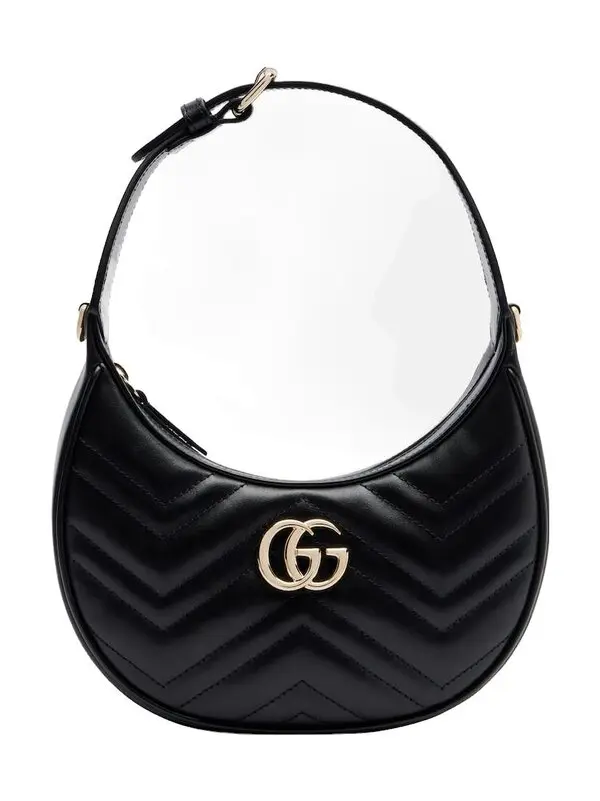 Gucci Gg Marmont Small Leather Shoulder Bag - Black