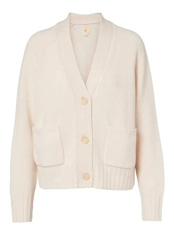 Jardin Des Orangers Cashmere And Wool Cardigan - White
