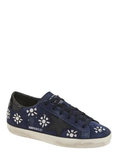 GOLDEN GOOSE Super-star Low Top Sneaker - Dark Blue/black