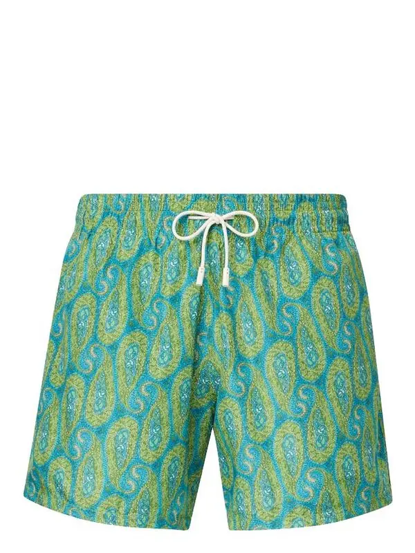 Etro Paisley Swim Trunks - Green