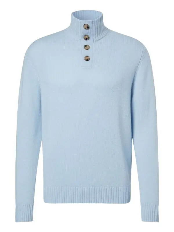 ALLUDE Wool And Cashmere Turtleneck Sweater - Blue