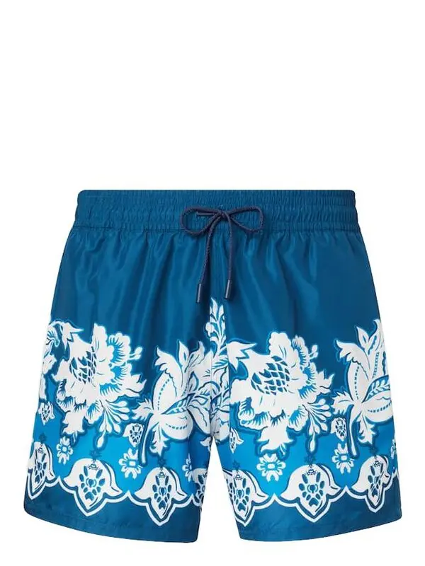 Etro Printed Swim Trunks - Blue