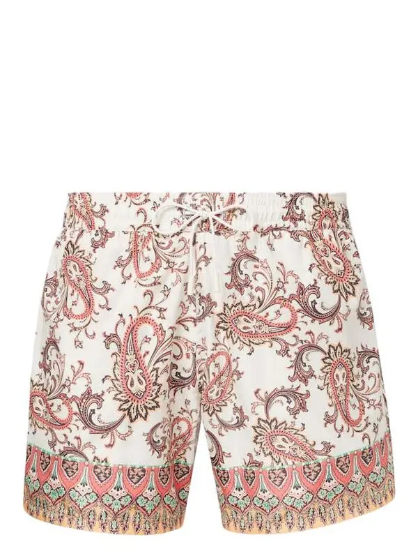 Etro Paisley Swim Trunks - Orange