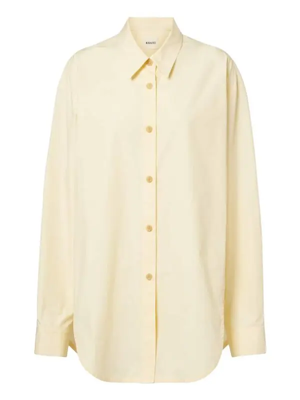 Khaite Goya Cotton Poplin Shirt - Yellow