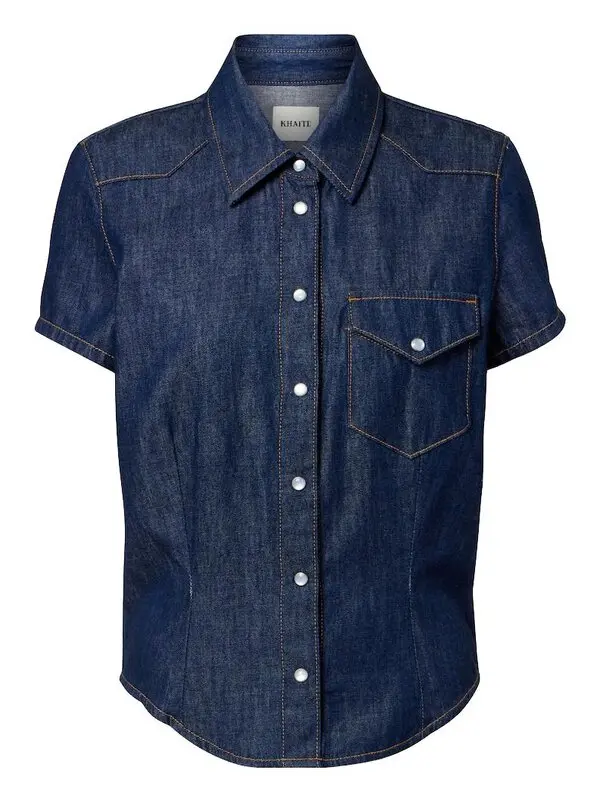 Khaite Cavazos Denim Shirt - Blue