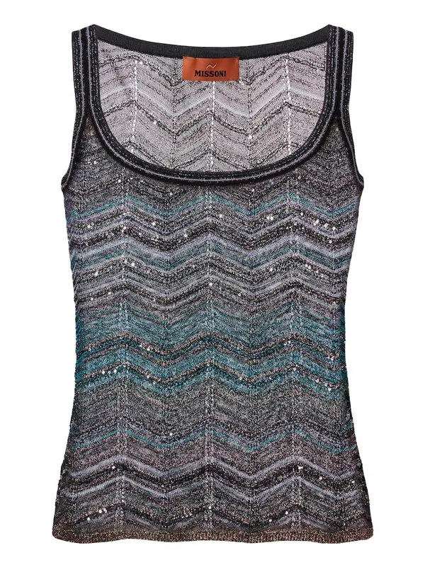 Missoni Zig Zag Lamé Top - Multicoloured