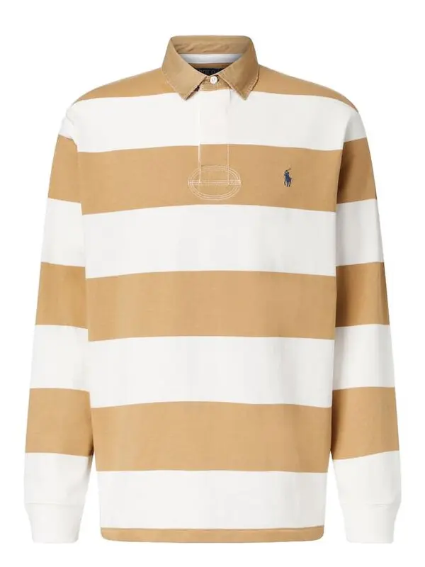 Polo Ralph Lauren Striped Cotton Polo Shirt - Brown