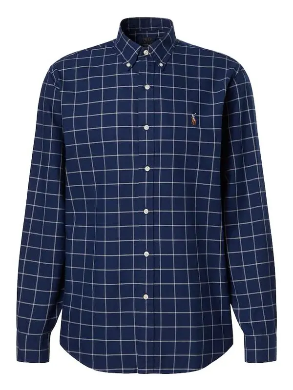 Polo Ralph Lauren Checked Cotton Poplin Shirt - Blue
