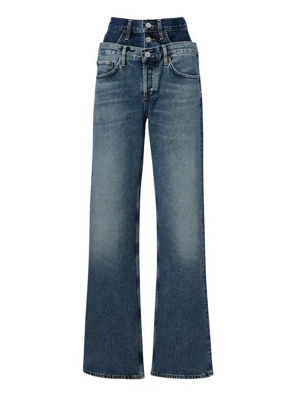 AGOLDE Elson High-rise Wide-leg Jeans - Blue