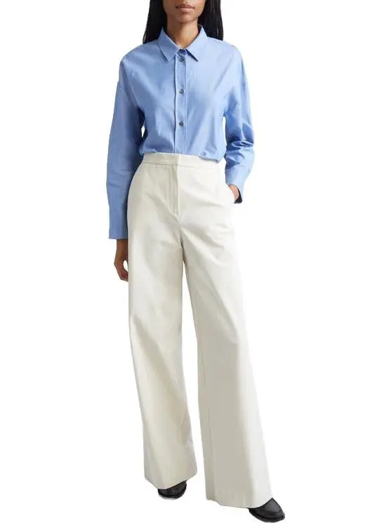 Max Mara Adele Cotton Button-up Shirt - Cornflower Blue