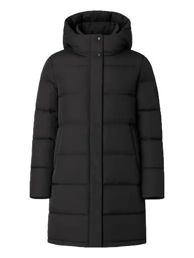 QUARTZ CO. Piper Hooded Down Winter Jacket - Black