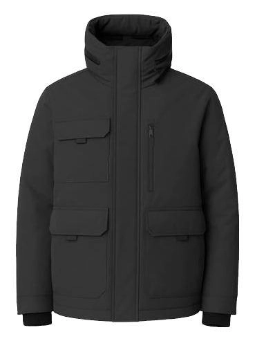 QUARTZ CO. Teslin Recycled Down Winter Jacket - Black