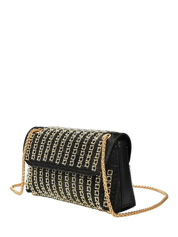 LADY COUTURE Embellished Handbag - Black/gold