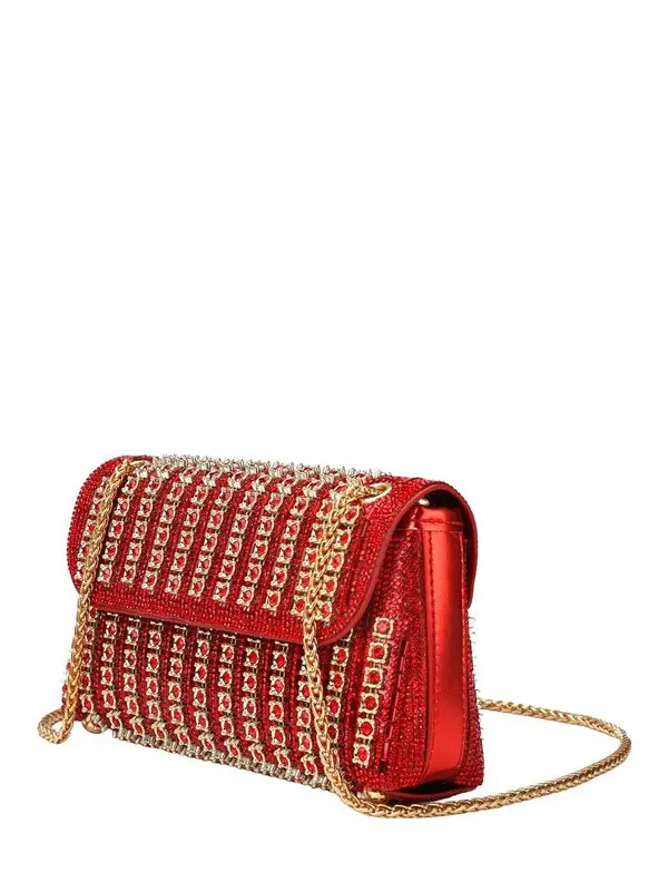 LADY COUTURE Embellished Handbag - Red