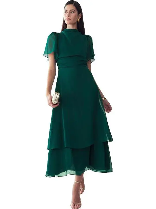WILLA Rory Midi Dress - Teal