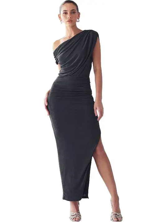 BWLDR Veleda Midi Dress - Charcoal