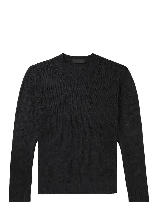 SAMAN AMEL Gio Silk Sweater - Black