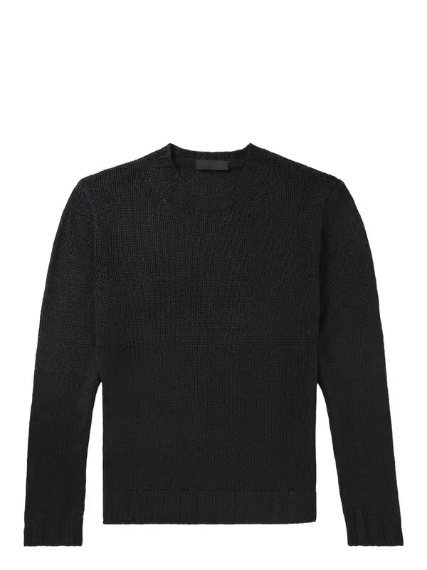 SAMAN AMEL Gio Silk Sweater - Black
