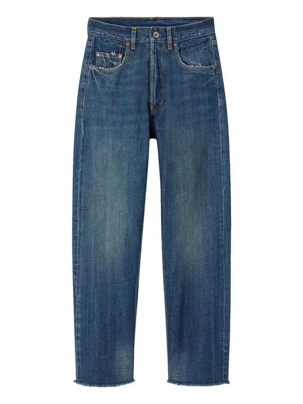 MAISON MARGIELA Frayed Distressed Straight-leg Jeans - Blue