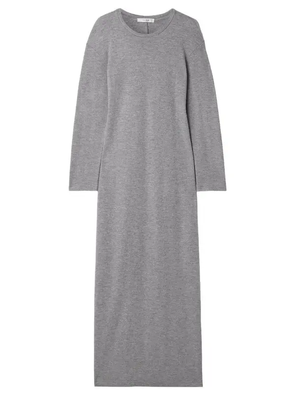 THE ROW Aline Cashmere Maxi Dress - Gray