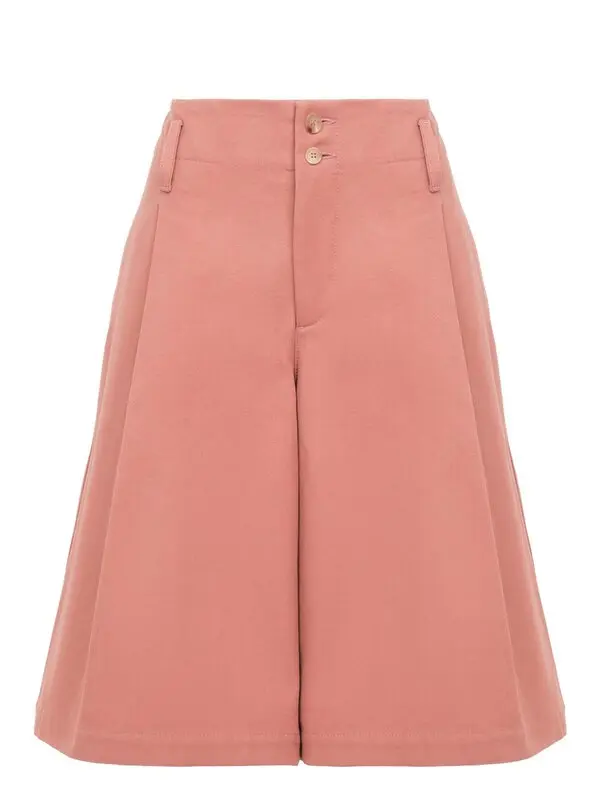 Chloé High-rise Wide-leg Bermuda Shorts - Wild Pink