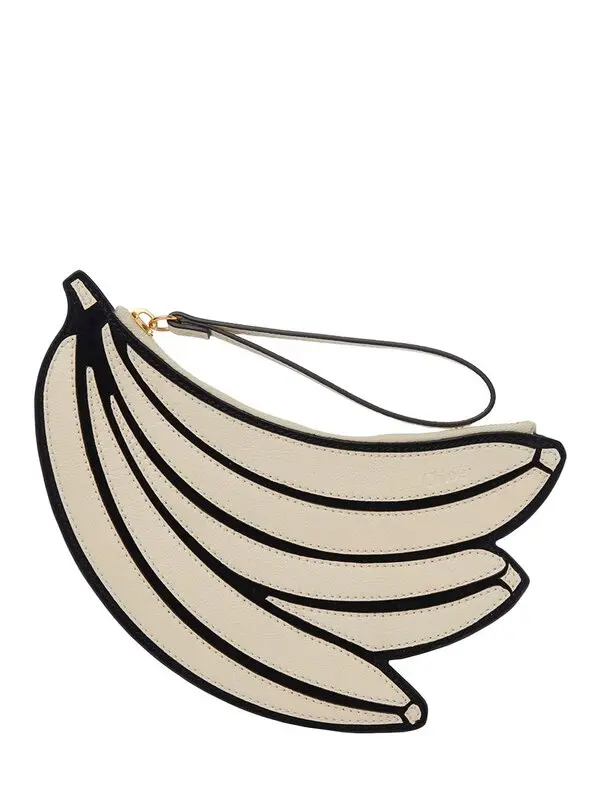 Chloé Banana Flat Pouch - Vegetal Beige