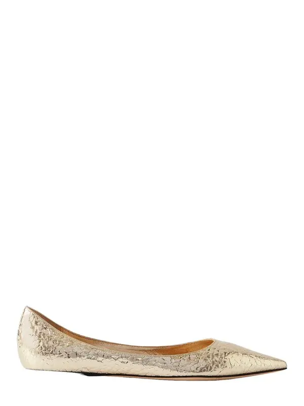 JIMMY CHOO Love Metallic Ballet Flats - Gold
