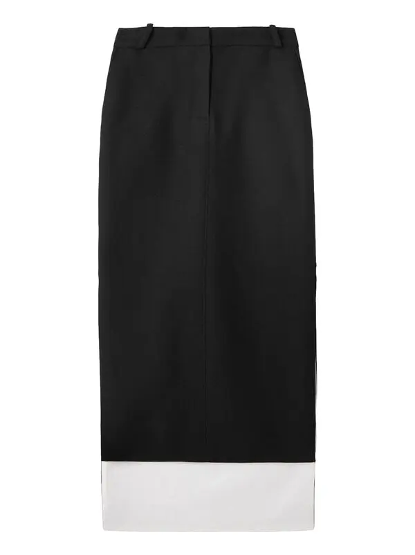 LANVIN Asymmetric Wool Skirt - Black