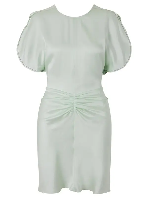 Victoria Beckham Gathered Mini Dress - Green
