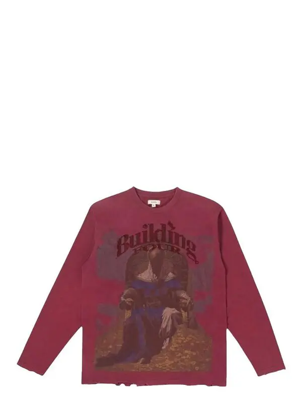 BLDG4 Golden Rule Long Sleeve Knite Tee Shirt - Rhododendron