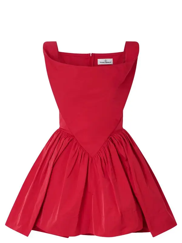 VIVIENNE WESTWOOD Sunday Pleated Taffeta Mini Dress - Red