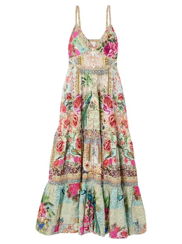 Camilla Crystal-embellished Floral-print Maxi Dress - Multi