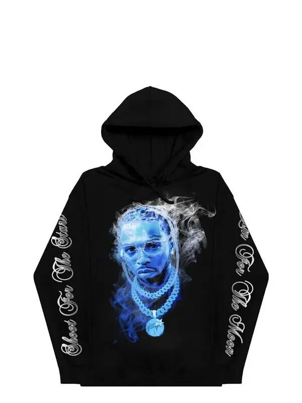 POP SMOKE X Who Decides War Portrait Hoodie - Black