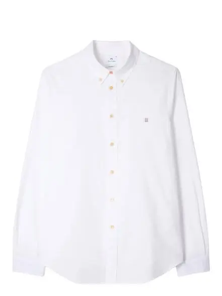 Paul Smith Tailored-fit 'stitch Stripe' Oxford Shirt - White