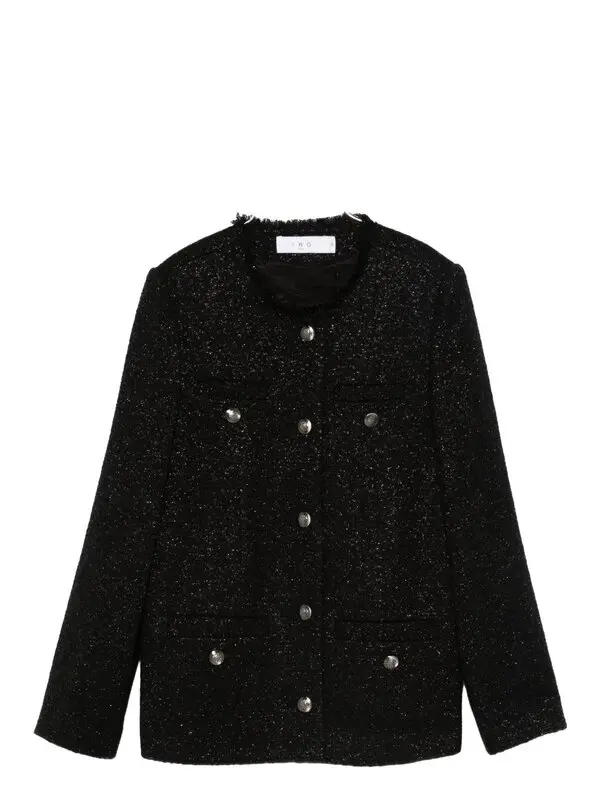 IRO PARIS Tineli Cotton Blend Jacket - Black