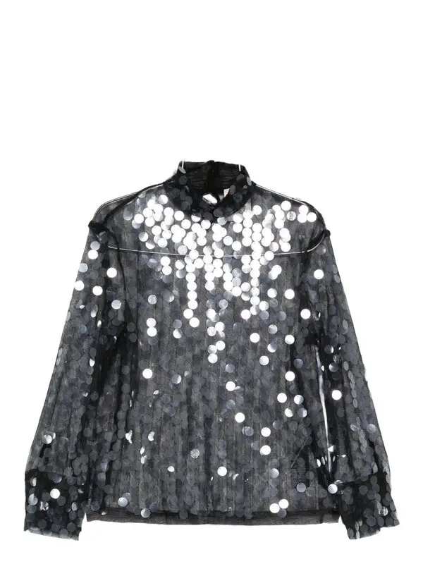 SEMICOUTURE Sequined Blouse - Black