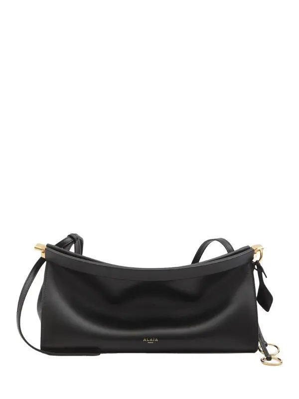 Alaïa Le Click East West Medium Leather Shoulder Bag - Black
