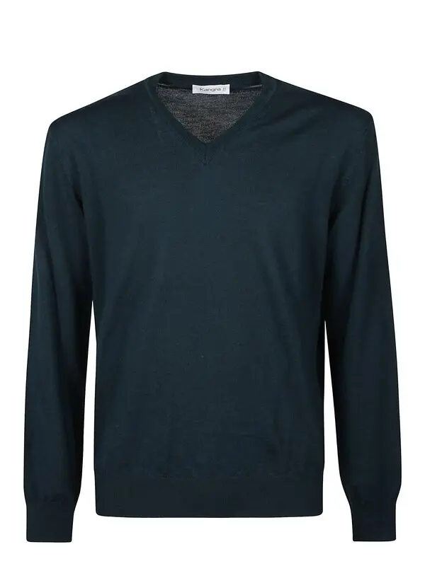 KANGRA V-neck Sweater - Green